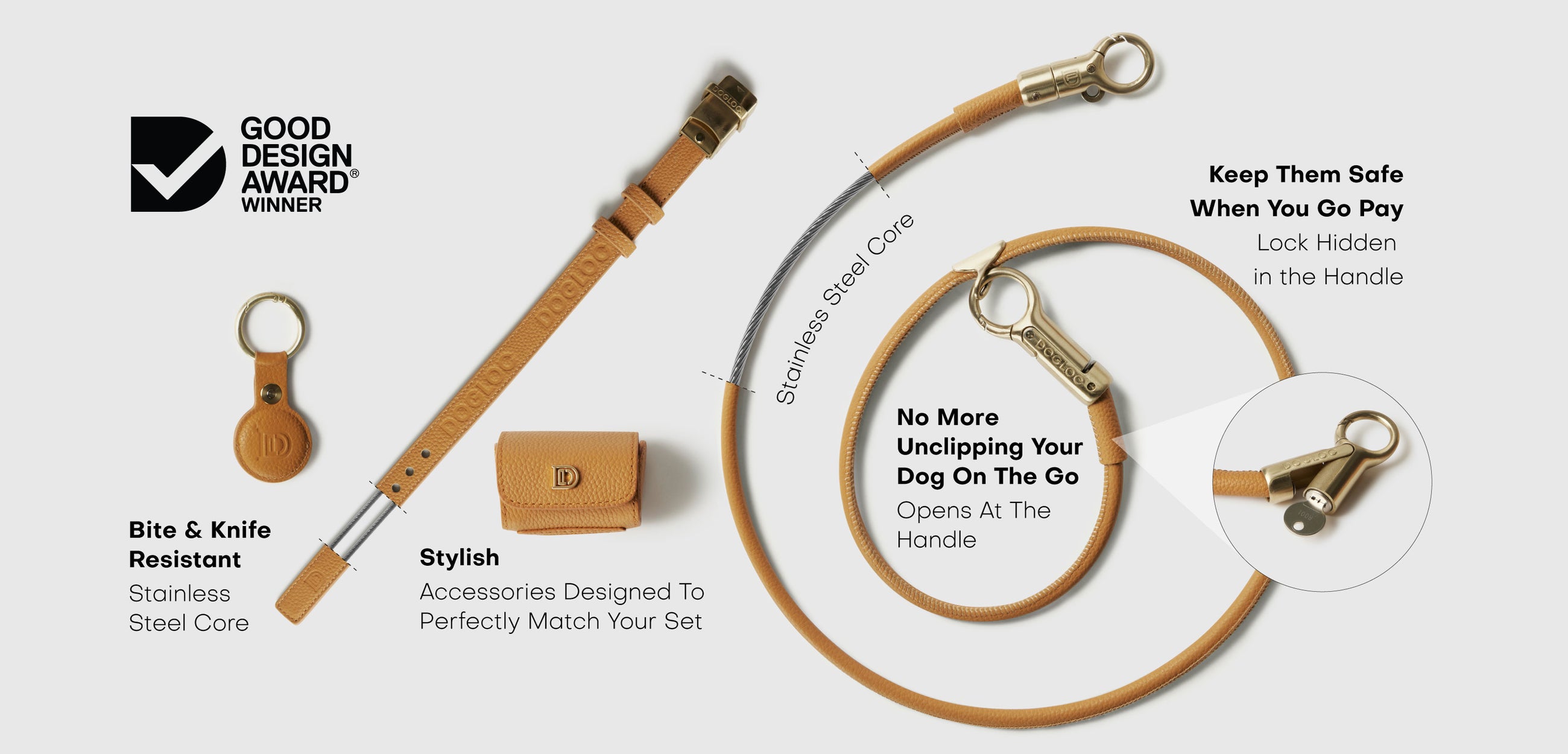 DOGLOC - Anti-theft Leash & Collar Set